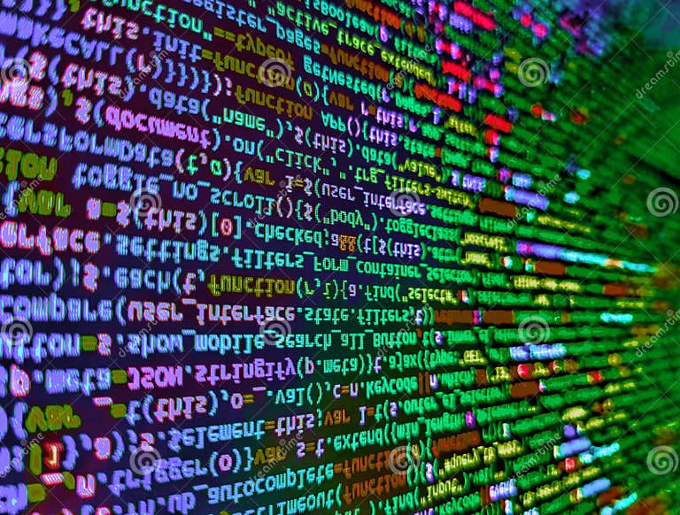 Displaying Program Code on Computer. Digital Technology on Display. Php Language and Coding ...