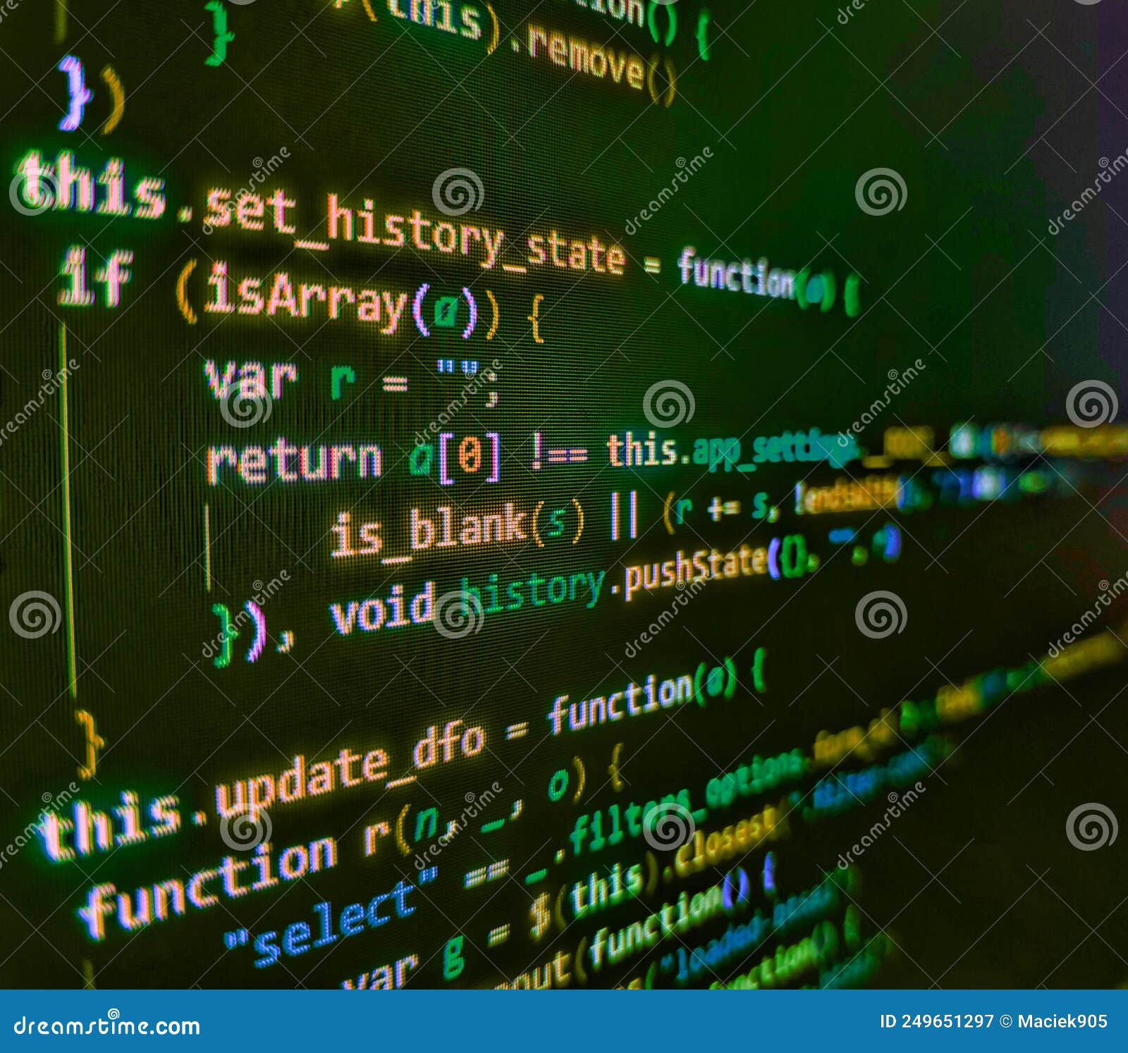 Displaying Program Code On Computer New Technology Revolution Big Data Storage And Cloud