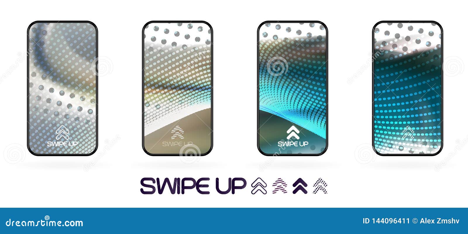 Abstract Gradient Swipe Up Icon Vector Background Stock Vector ...