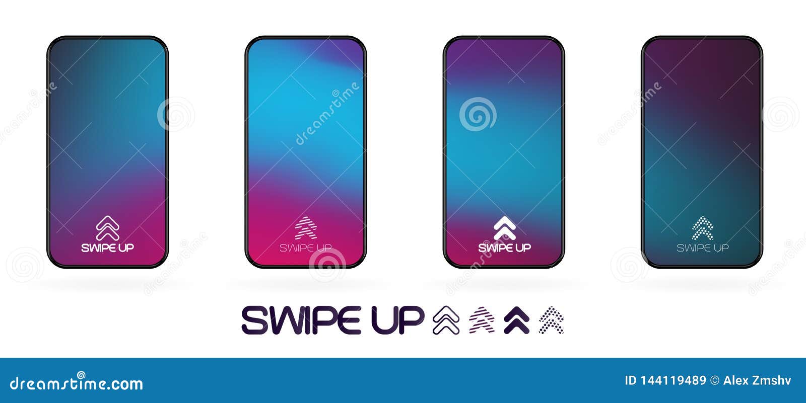 Swipe Up Template with Abstract Backdrop Vector Stock Vector ...