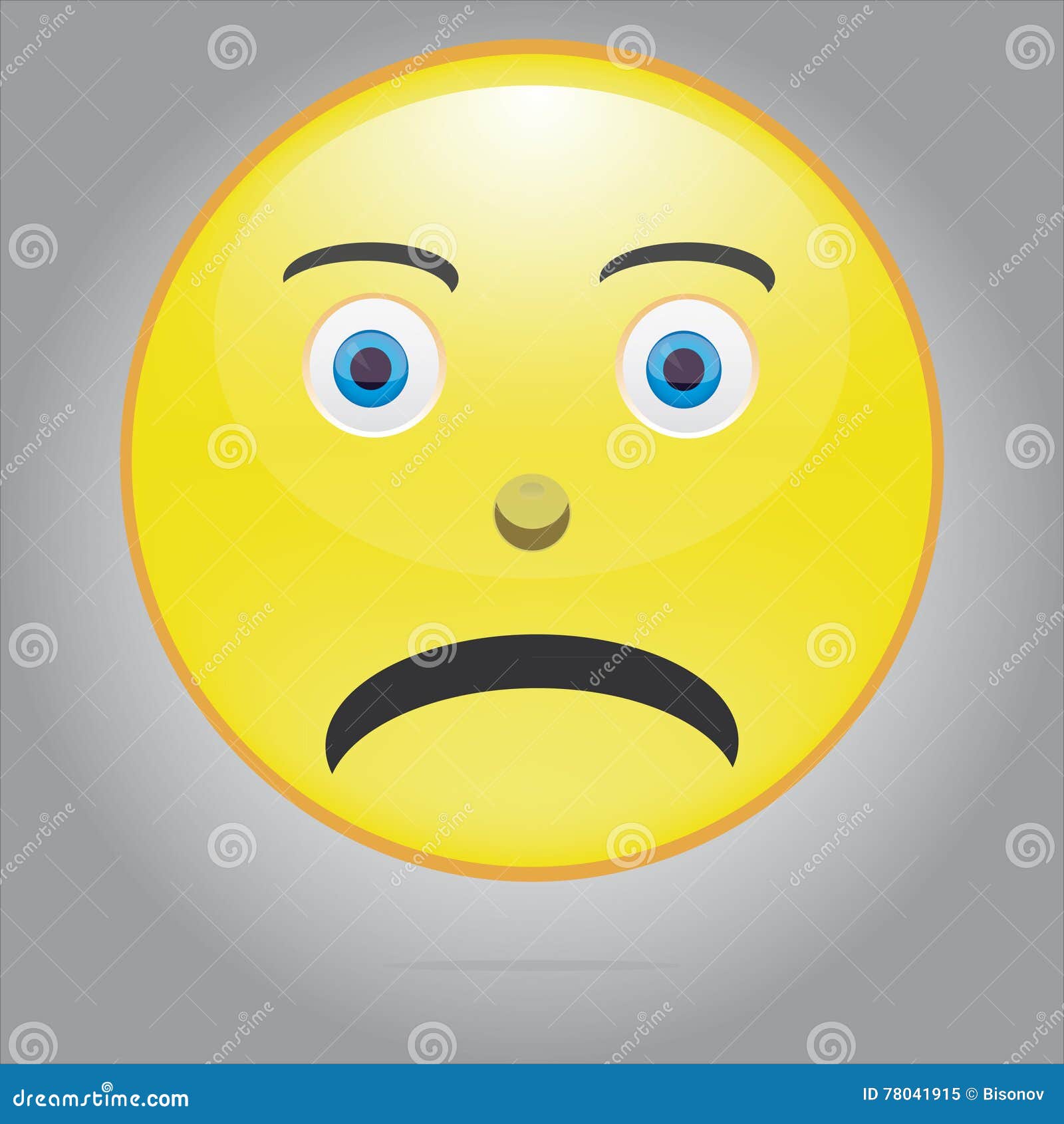 Displeased Smile Vector Illustration Stock Vector - Illustration of ...