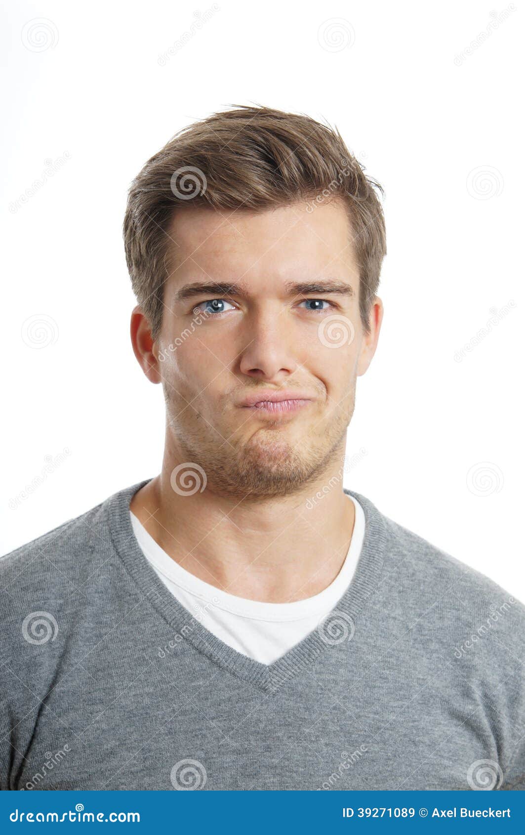 Displeased young man stock image. Image of depressed - 39271089