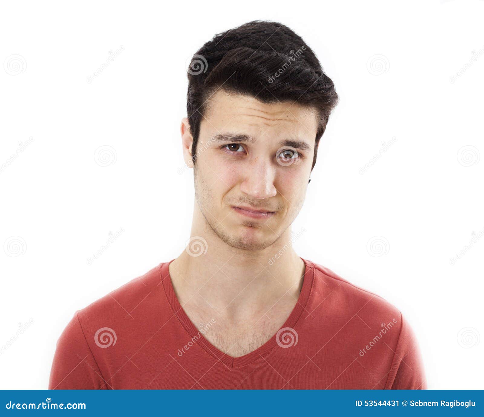 Displeased young man stock image. Image of refusal, refuses - 53544431