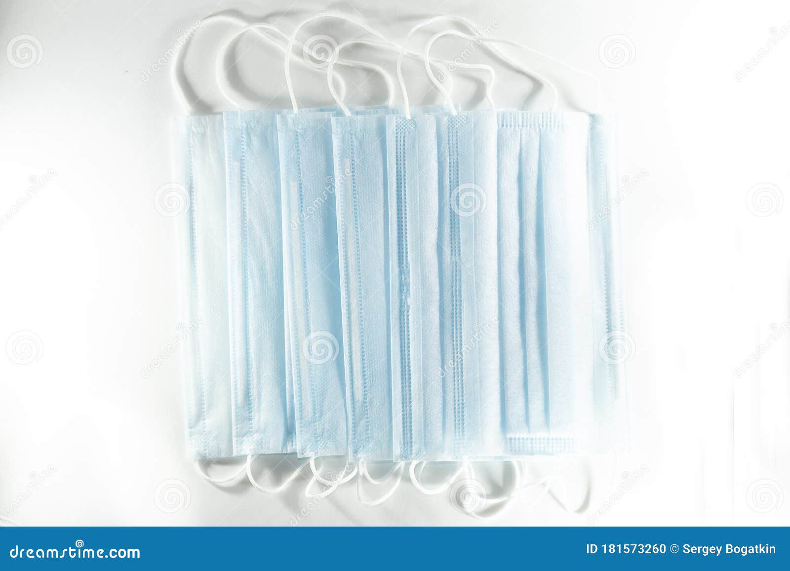 Disposable Blue Medical Mask on a White Background Stock Photo - Image ...