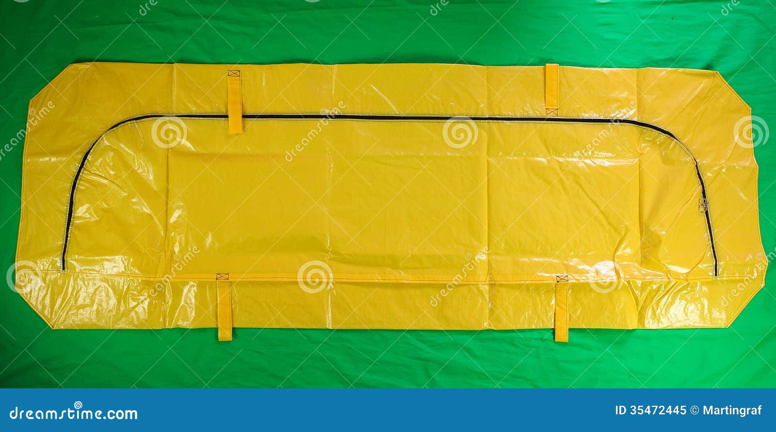 Human Remains Pouch, Yellow Body Bag Stock Image - Image of crime ...