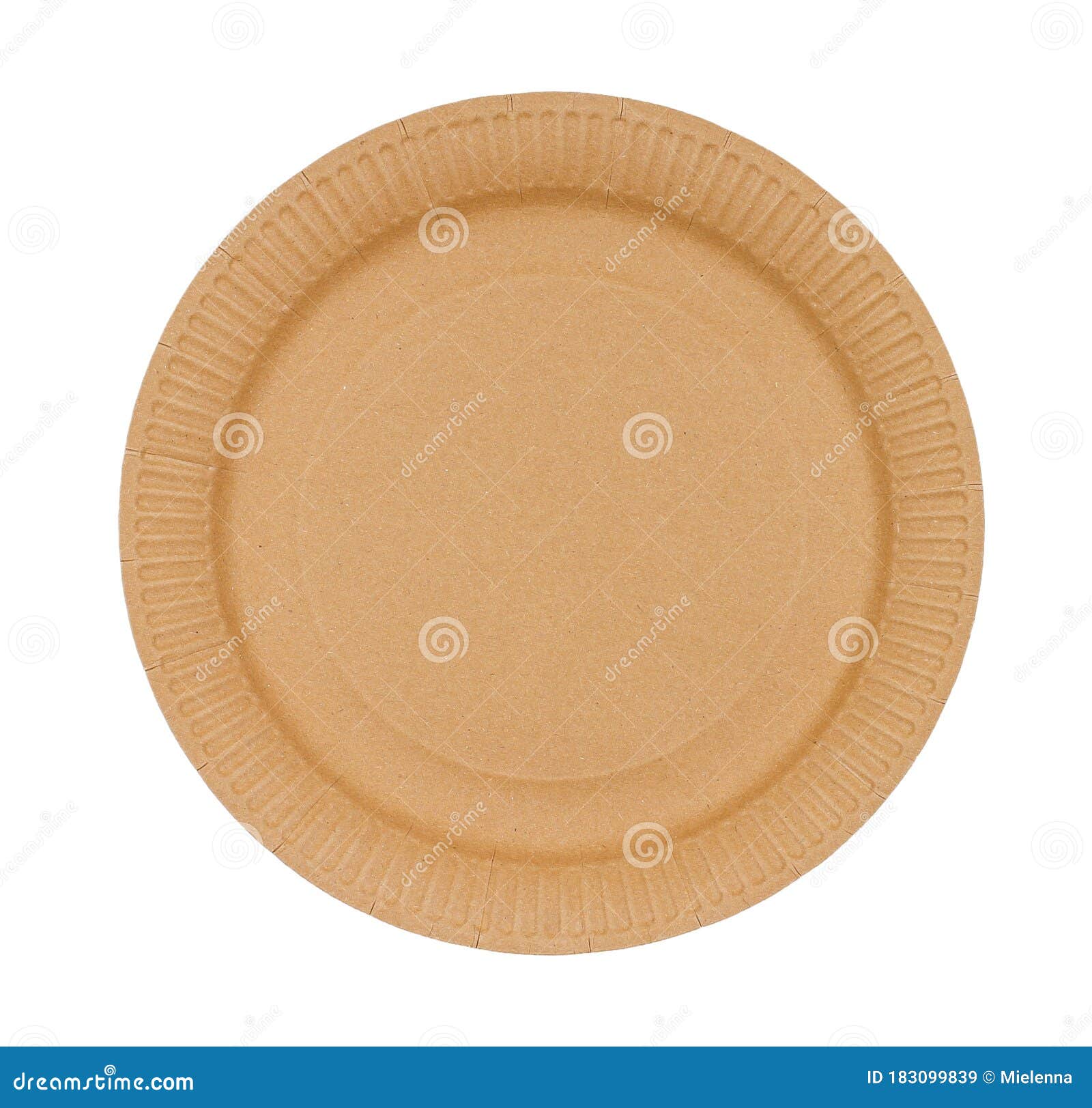 The Disposable Brown Paper Plate. Stock Image - Image of fast, mockup ...