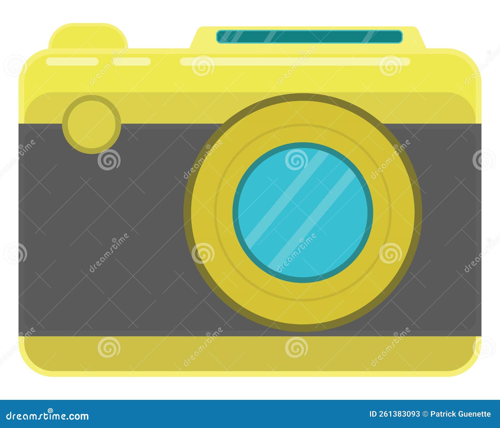 Disposable camera, icon stock vector. Illustration of reel - 261383093