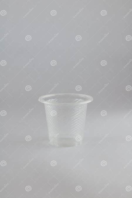 Disposable Clear Plastic Cups Isolated. Stock Image - Image of empty ...
