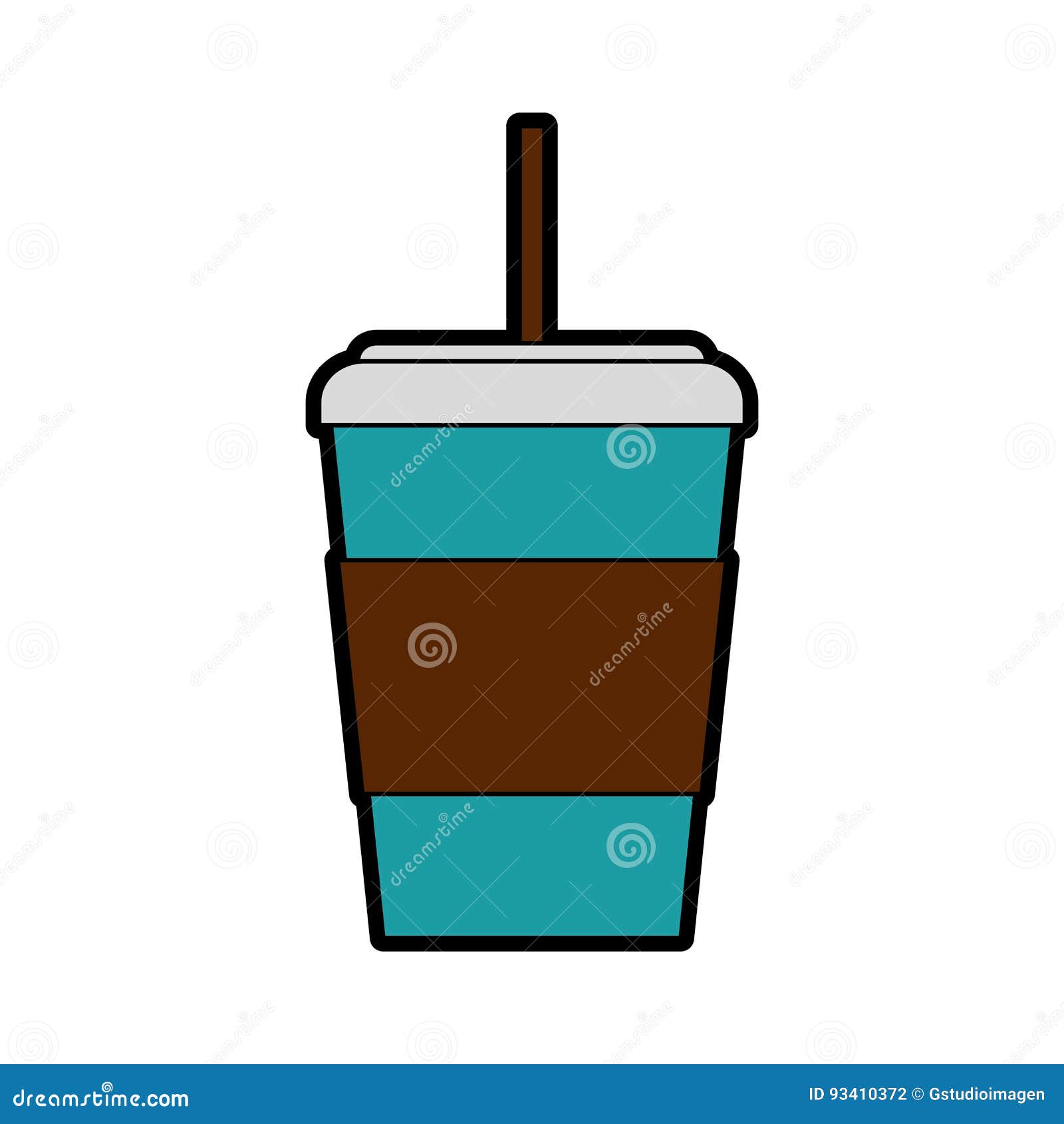 Disposable Coffee Cup Cartoon Stock Vector - Illustration of brown ...