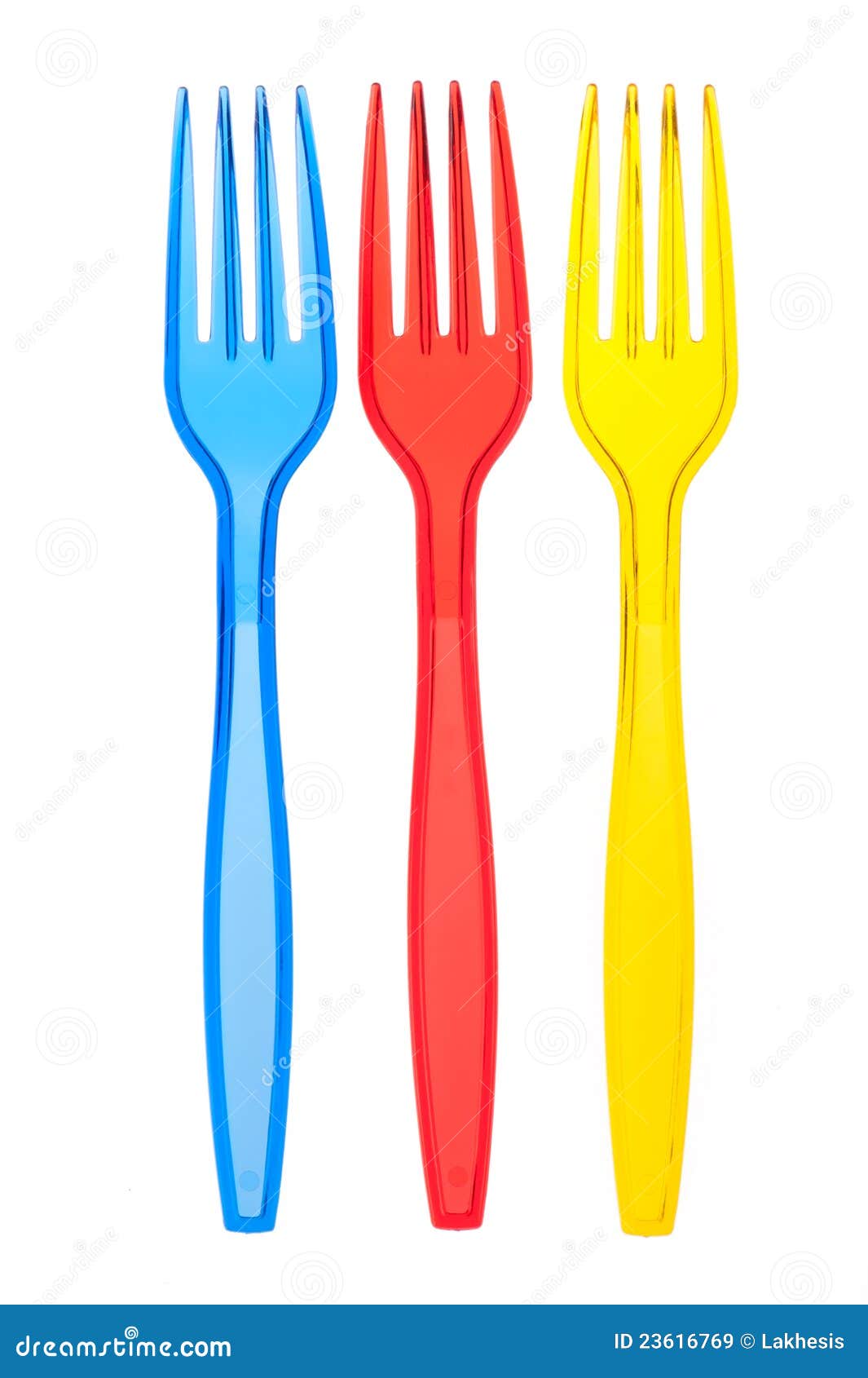 Disposable Colored Plastic Forks Stock Image - Image of orange, fast ...