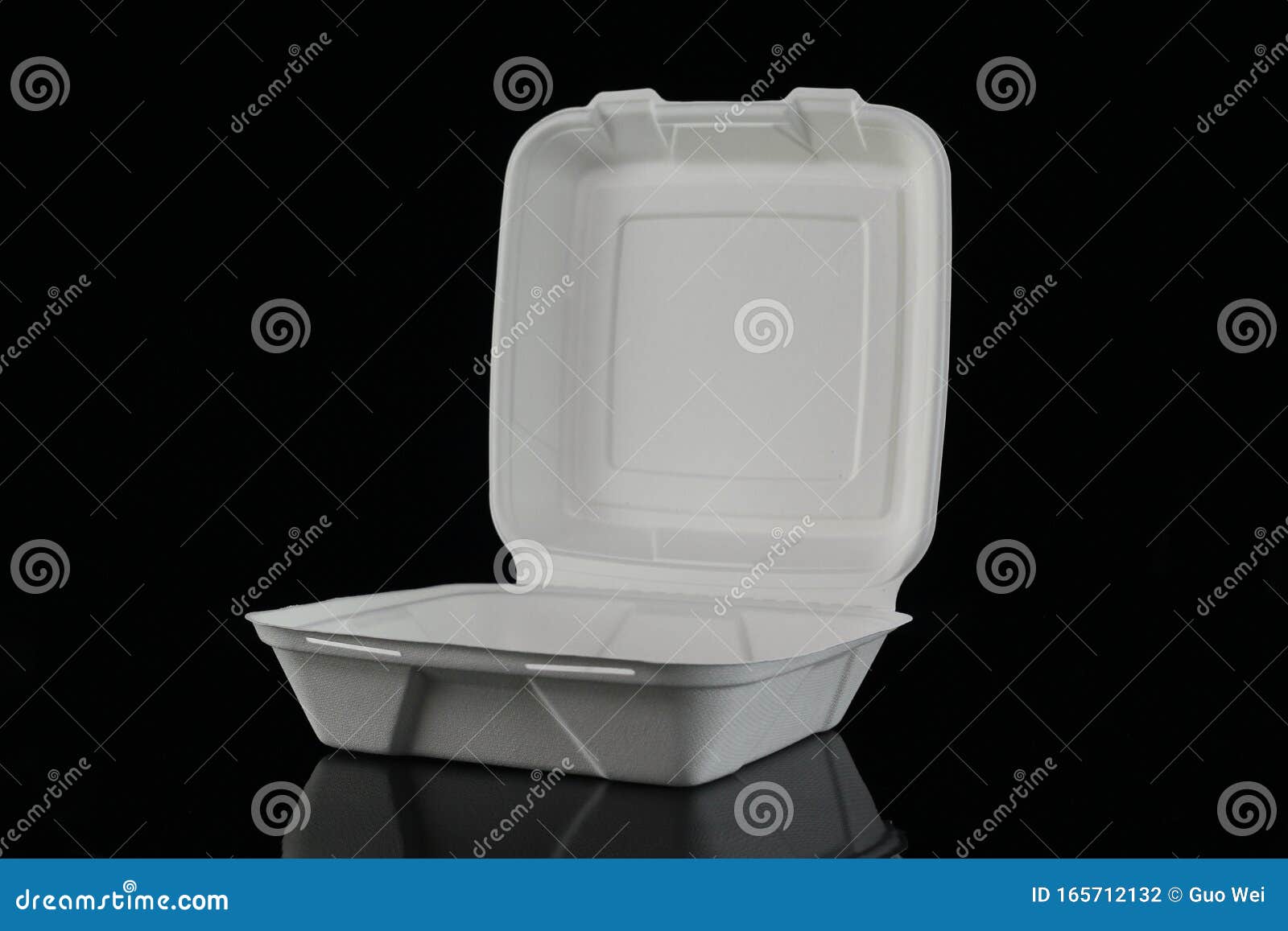 Disposable Compostable Sugarcane Bagasse Box Stock Photo - Image of ...