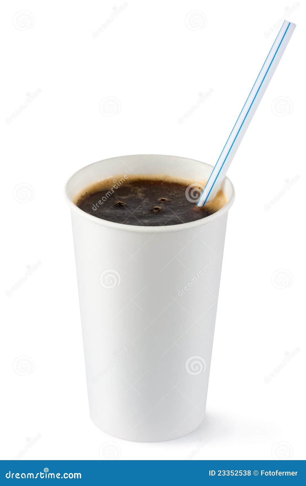 Disposable Cup of Cola Fizzy Drink with Straw Stock Photo - Image of ...