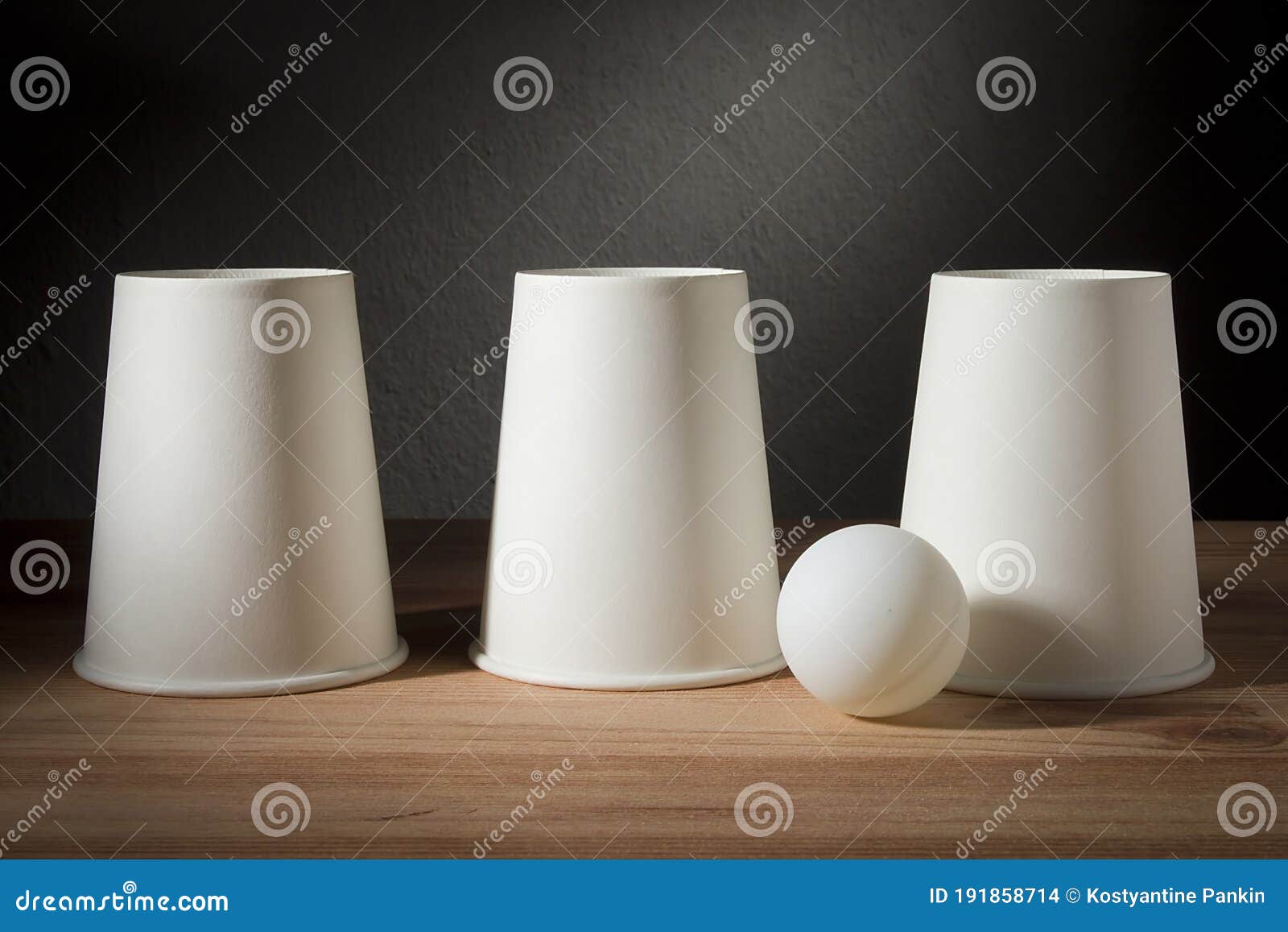 Disposable Cups and Ping Pong Ball Stock Photo - Image of container ...