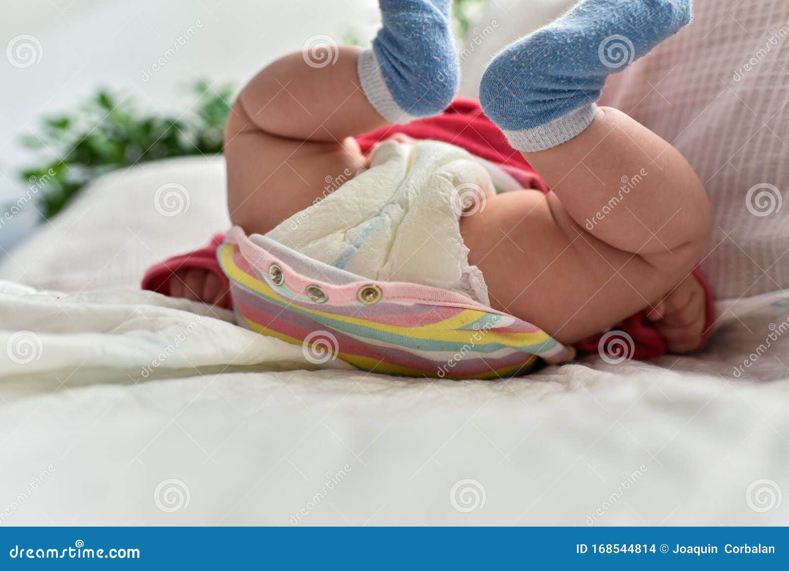 Disposable Diapers To Take Care of the Hygiene of Babies Stock Photo ...