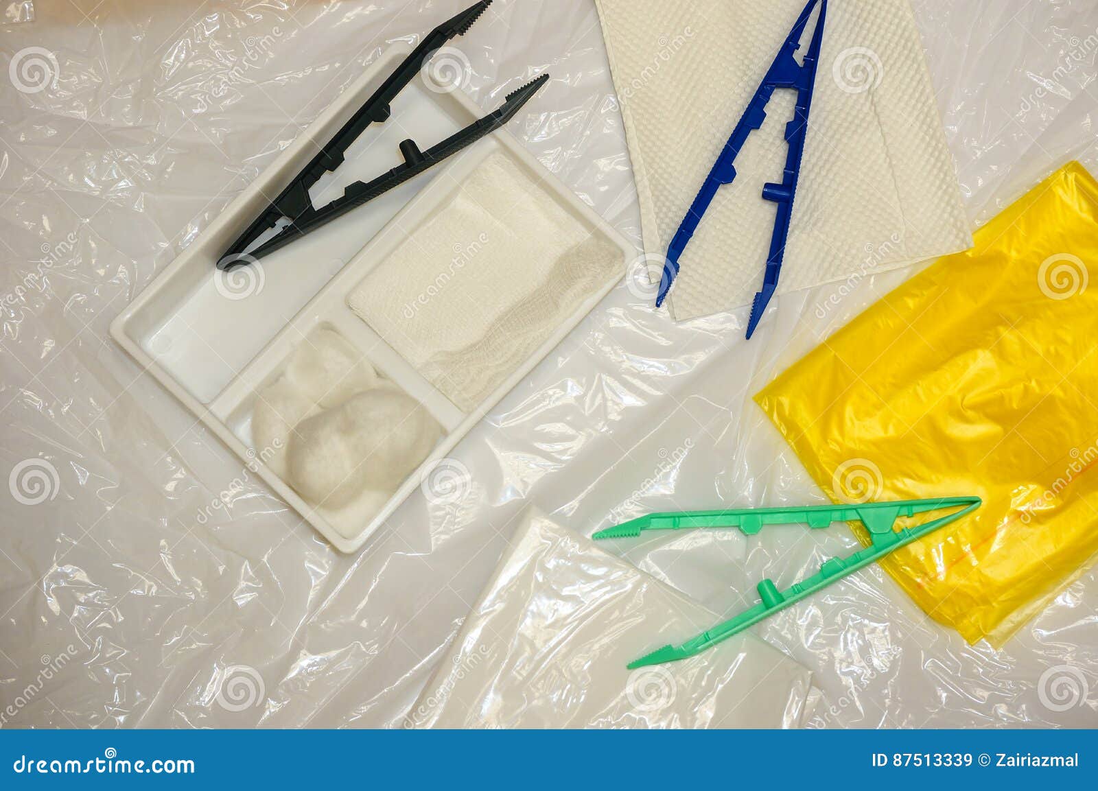 Disposable dressing set stock image. Image of absorbent - 87513339