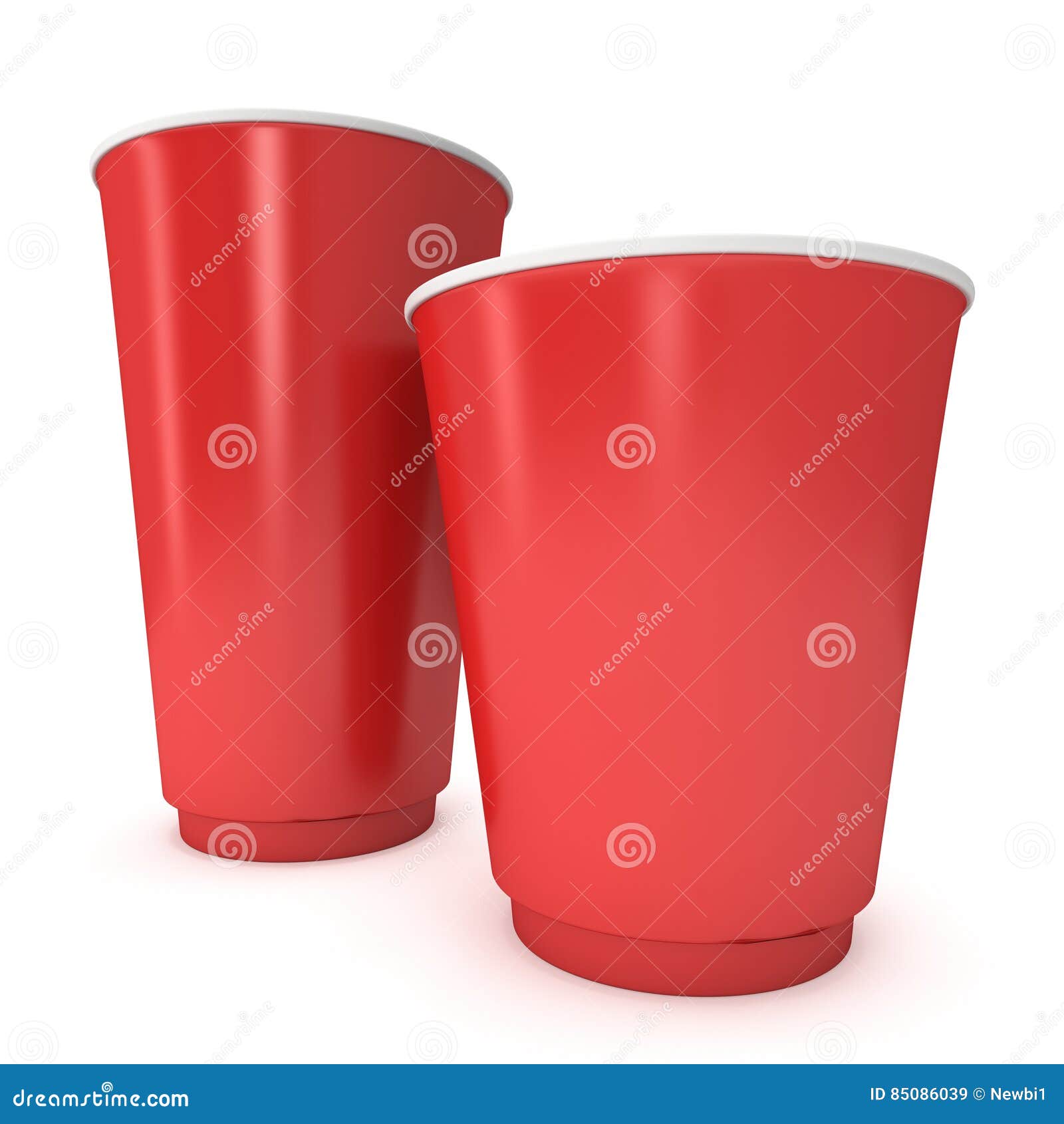 Disposable Drink Cups. Red Paper Mug Stock Illustration - Illustration ...