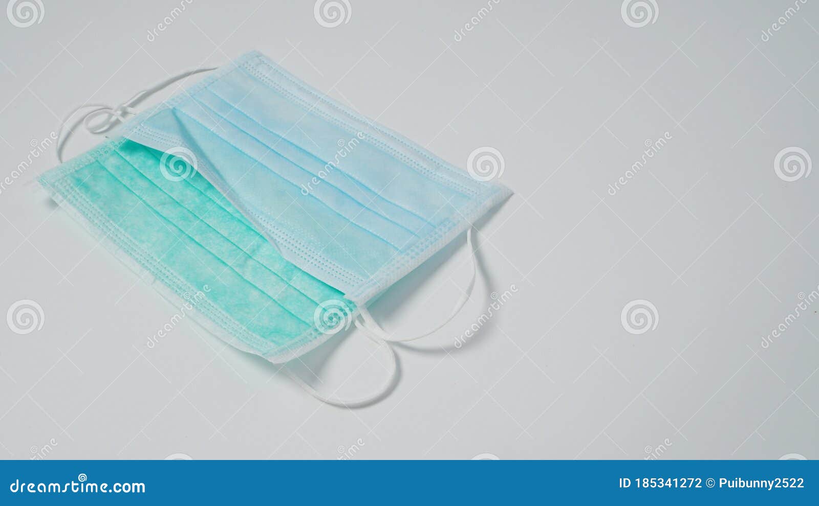 Disposable Ear- Loop Face Mask on White Background Stock Photo - Image ...