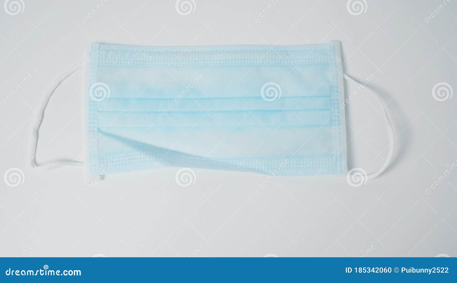 Disposable Ear- Loop Face Mask on White Background Stock Photo - Image ...