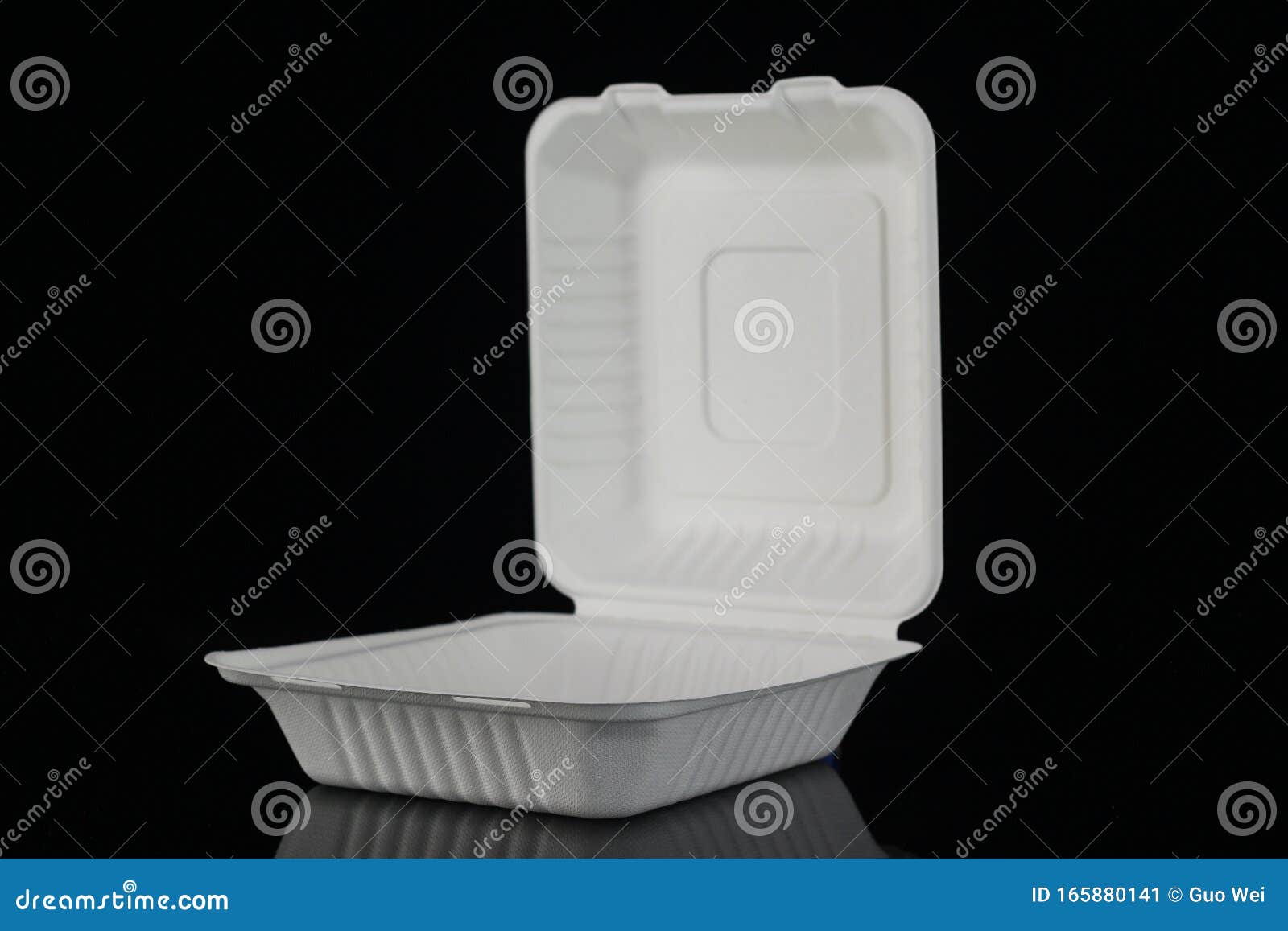 Disposable Eco Sugarcane Pulp Clamshell Stock Image - Image of ...