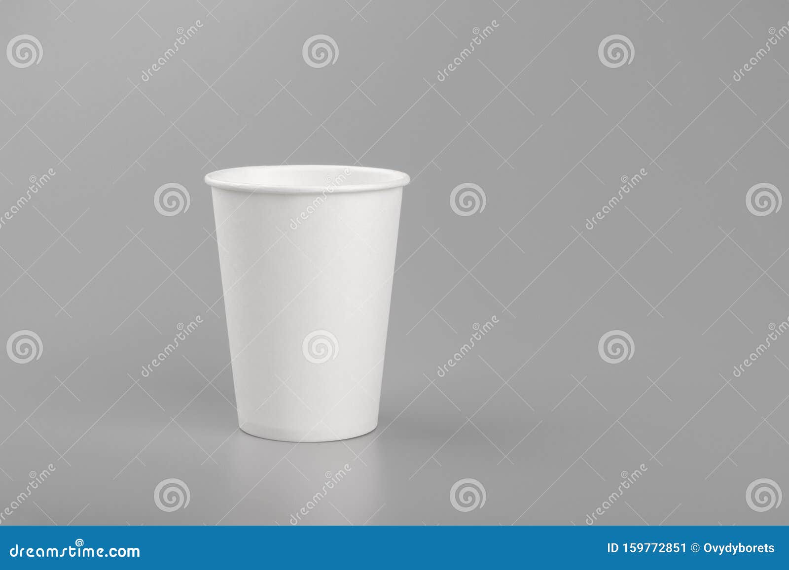 Disposable Empty White Paper Cup Copy Space Stock Image - Image of ...