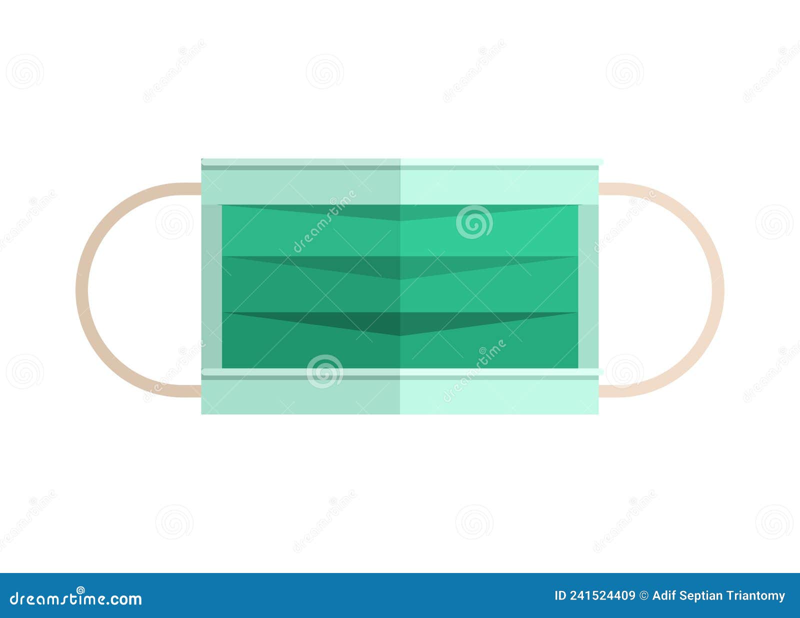 Disposable Face Mask. Simple Flat Illustration. Stock Vector ...