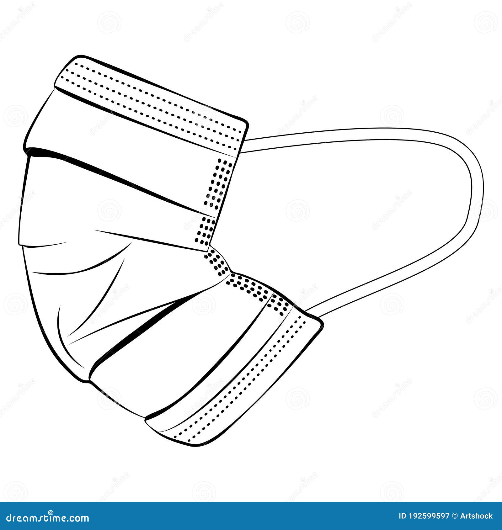 Disposable Mask Illustration Stock Vector - Illustration of face ...