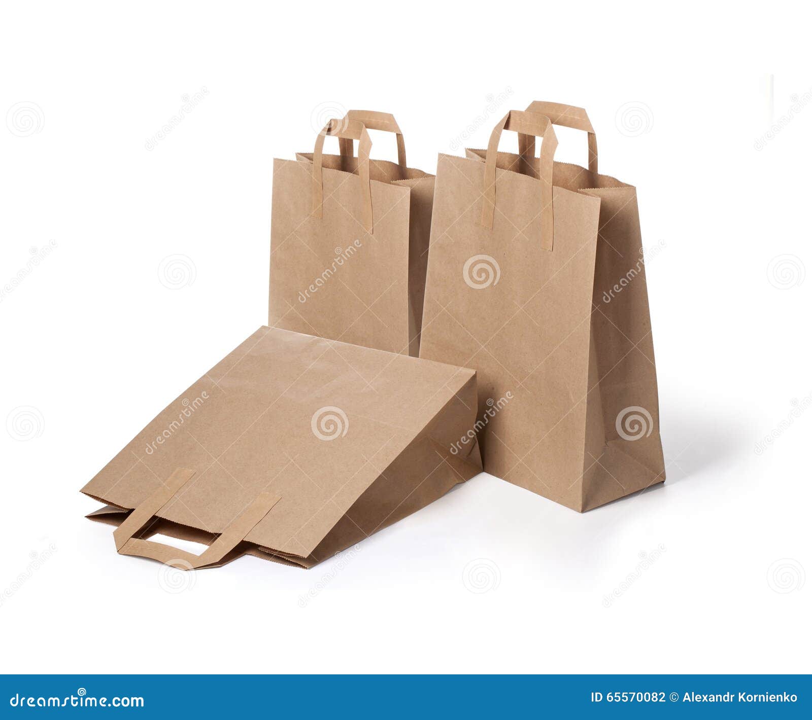 Disposable paper bags stock photo. Image of purchasing - 65570082
