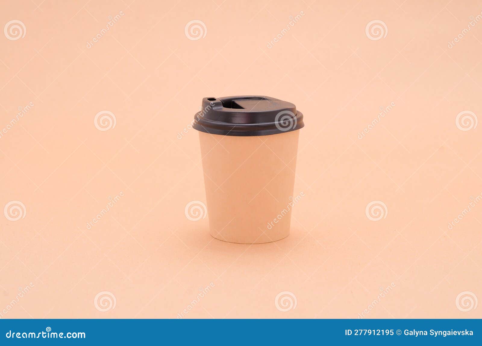 Disposable Paper Container for Coffee Stock Illustration - Illustration ...