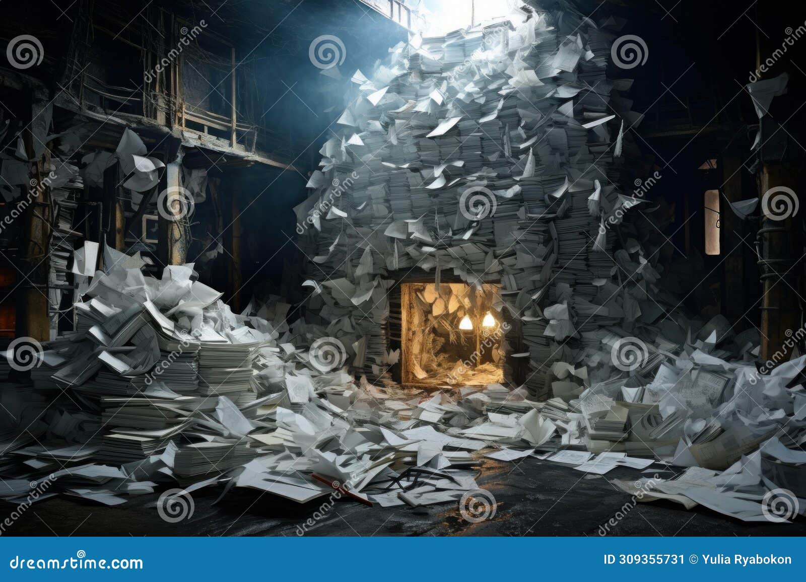 Disposable Paper Trash Can. Generate Ai Stock Image - Image of business ...