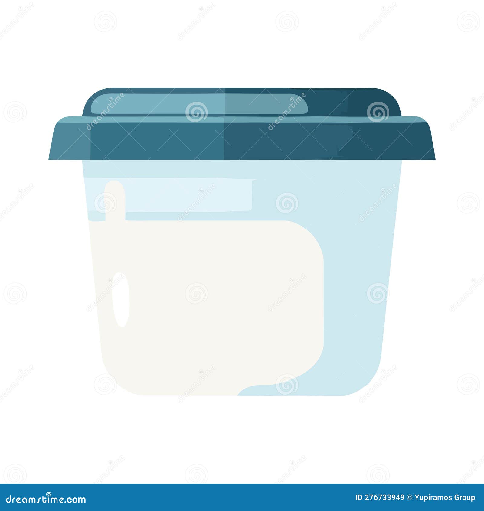 Disposable Plastic Container with Lid for Food Stock Vector ...