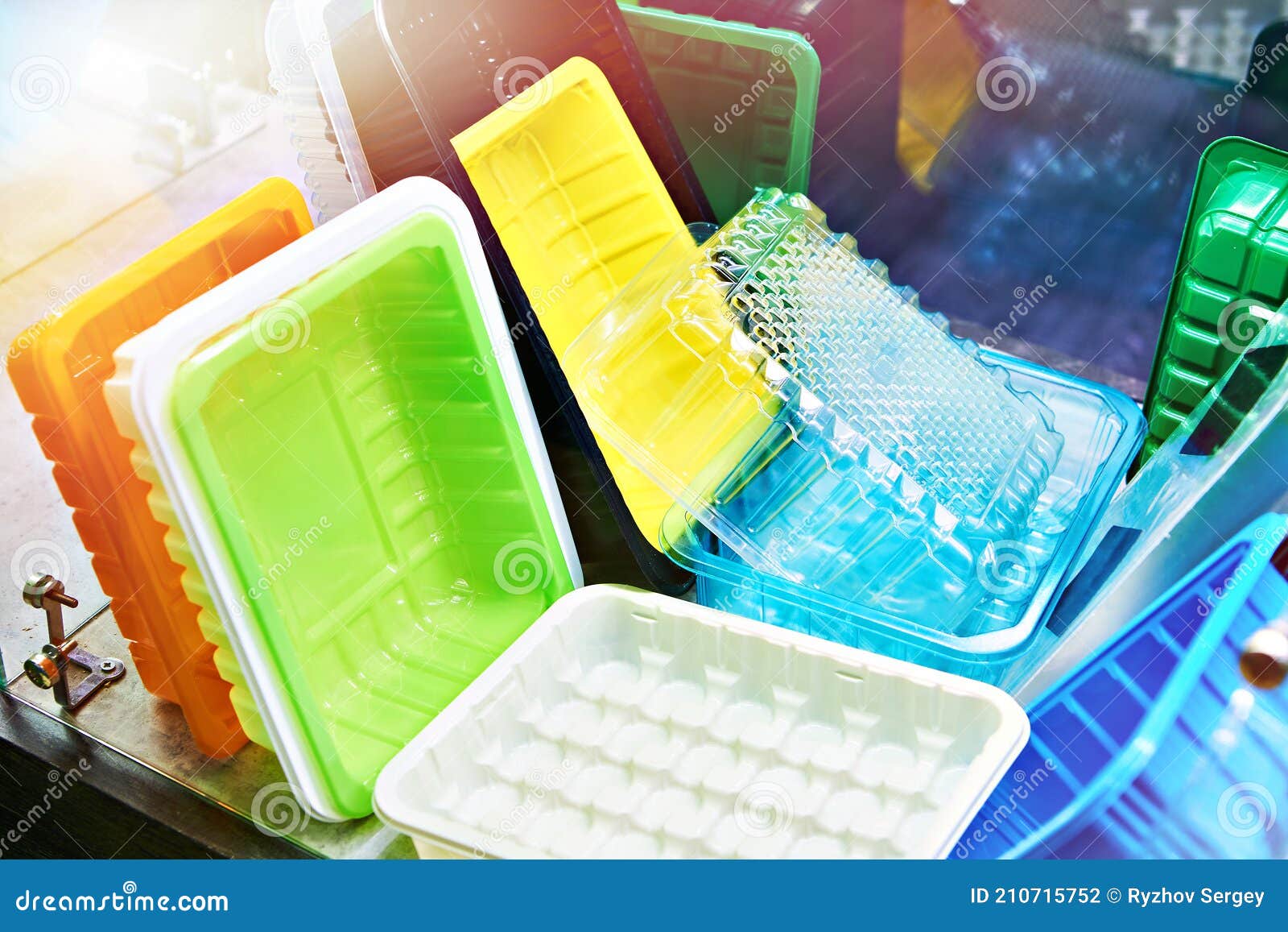 Disposable Plastic Food Packaging Stock Photo - Image of kitchen ...
