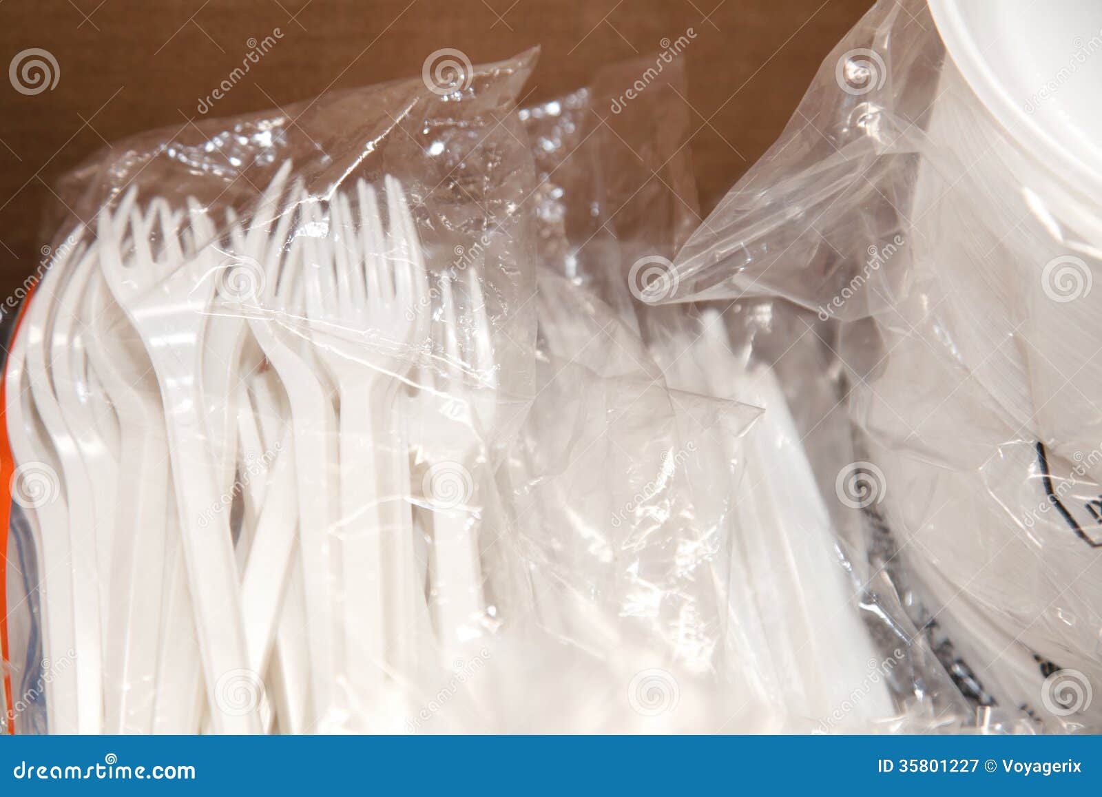 Disposable Plastic Kitchen Utensils Stock Image - Image of paper, tool ...