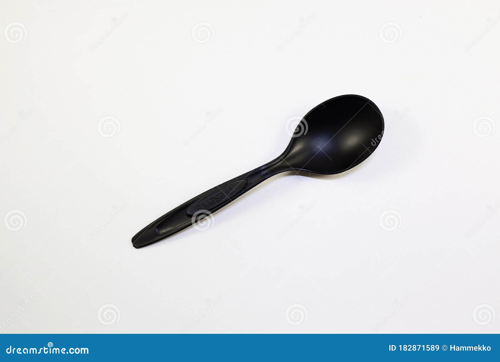 Disposable Plastic Spoon on White Stock Image - Image of dangerous ...