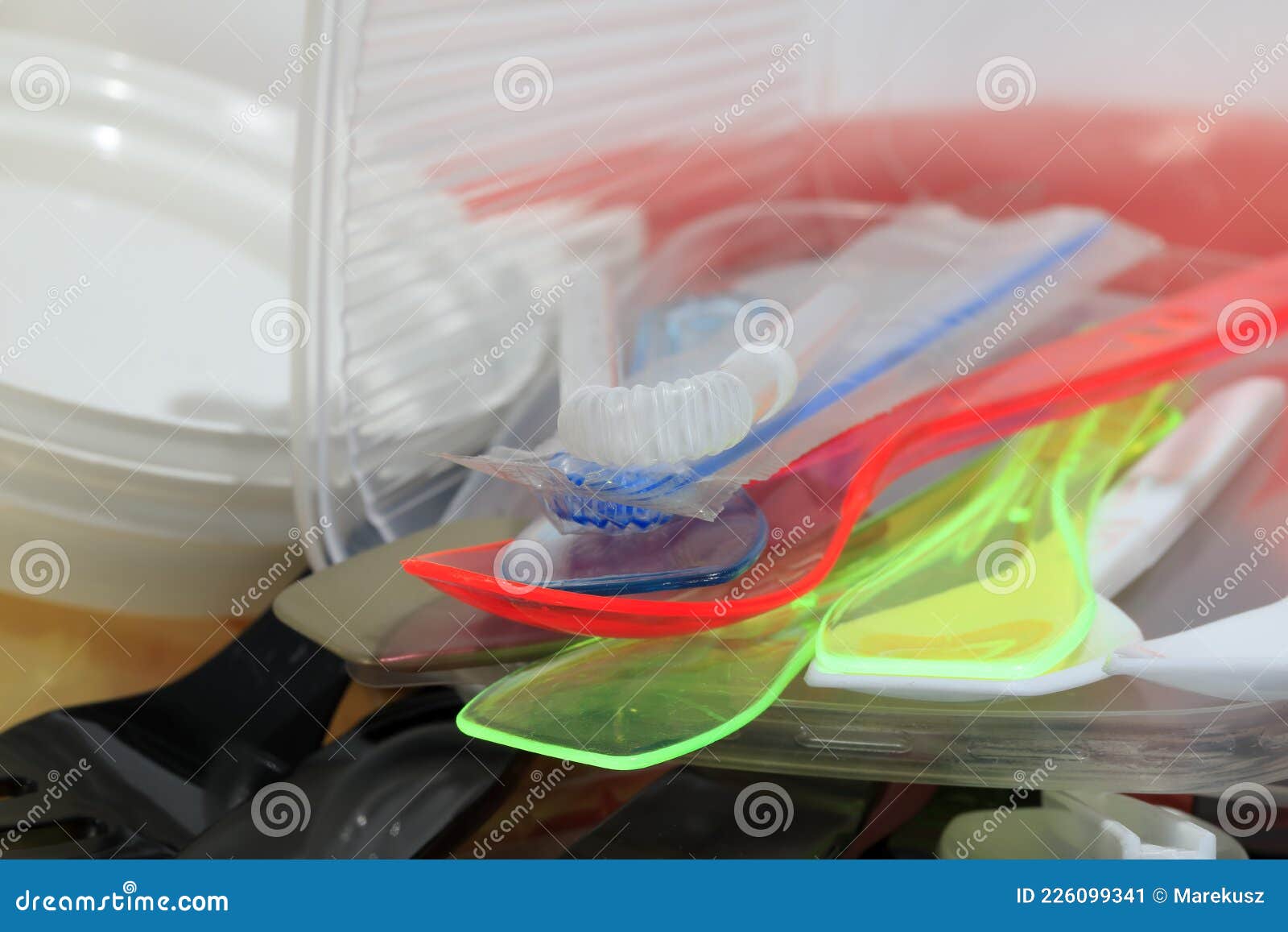 Disposable plastic stuff stock image. Image of disaster - 226099341