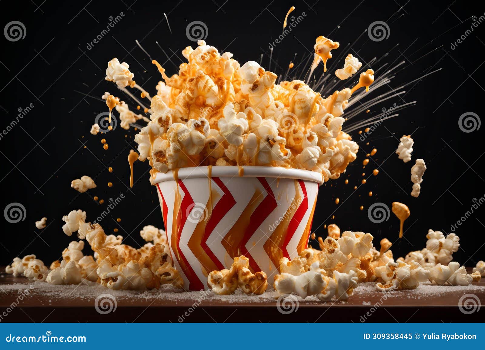 Disposable Popcorn Bucket Generate Ai Stock Image Image Of Clipping