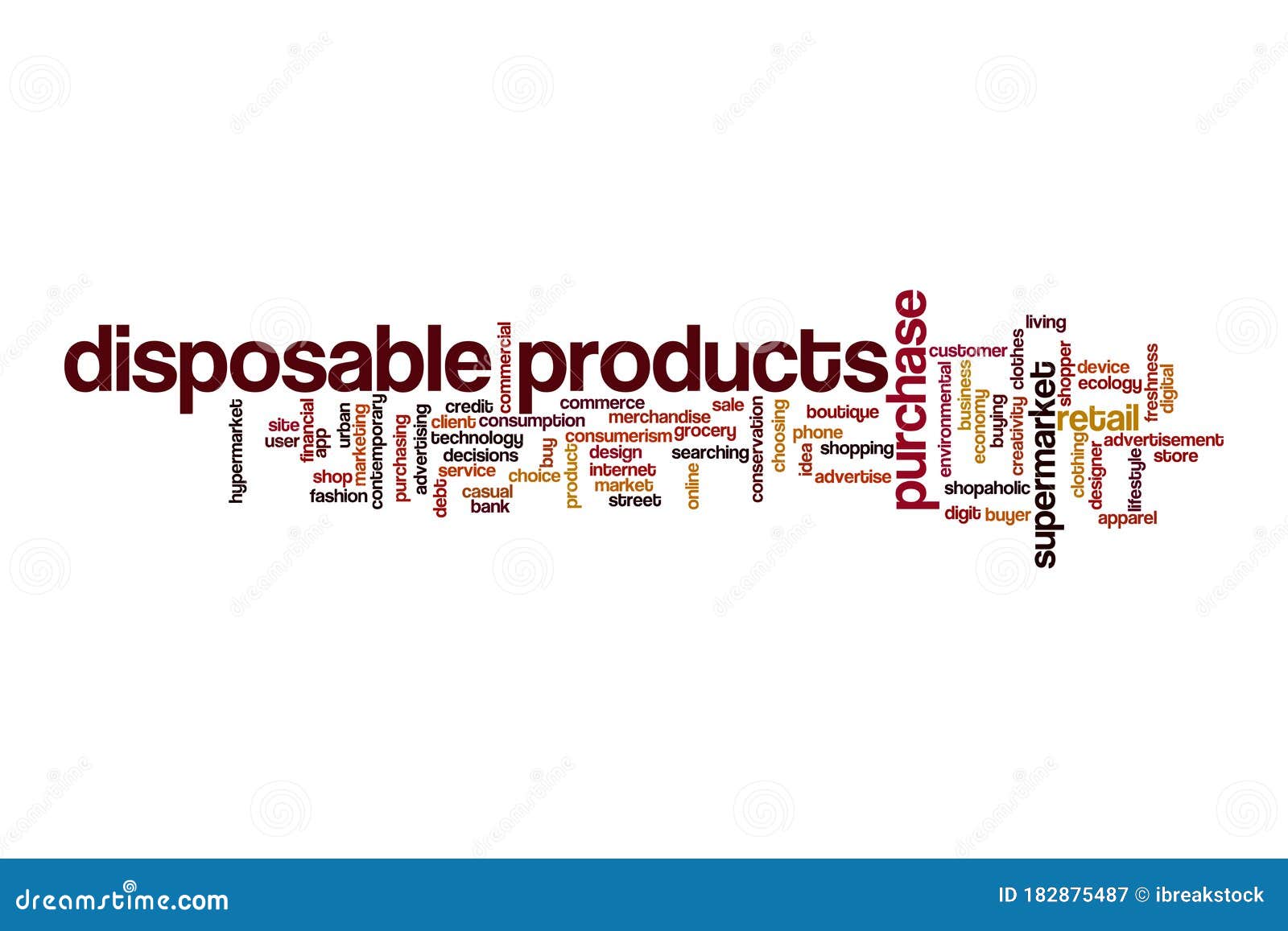 Disposable Products Cloud Concept Stock Illustration - Illustration of ...