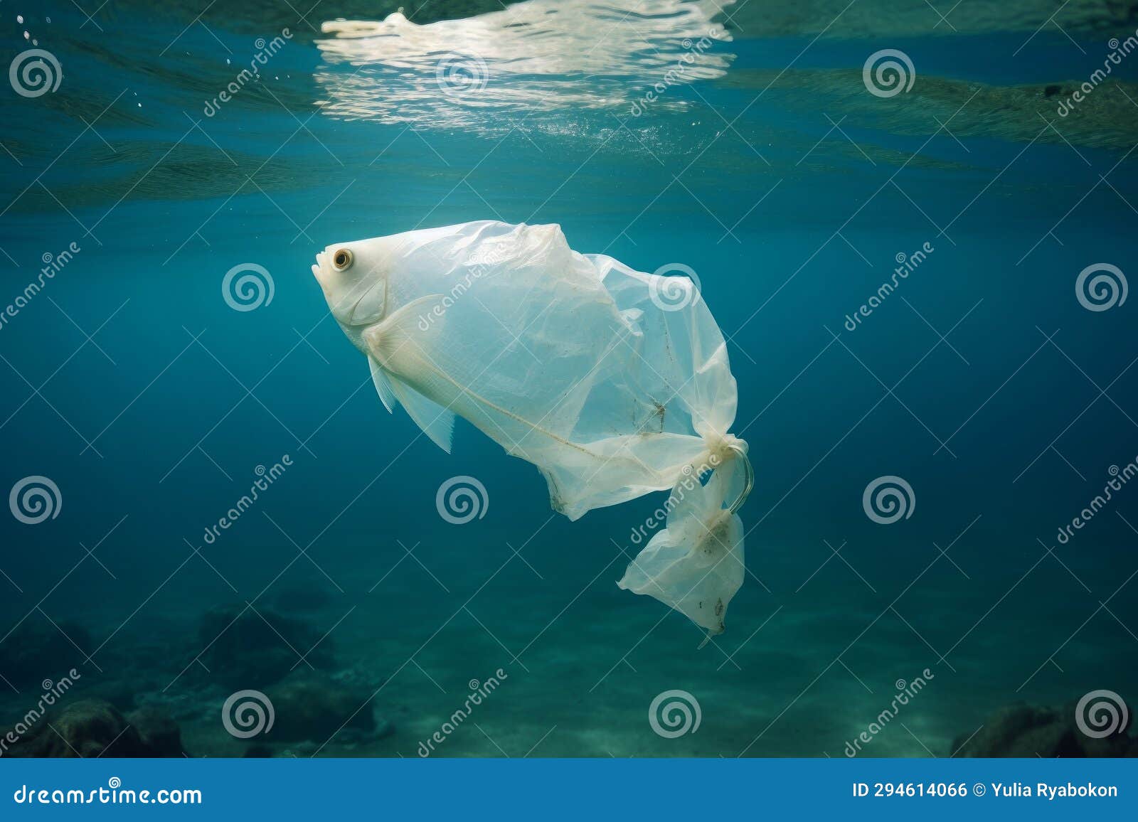 Disposable Sea Fish Plastic Bag. Generate Ai Stock Photo - Image of ...