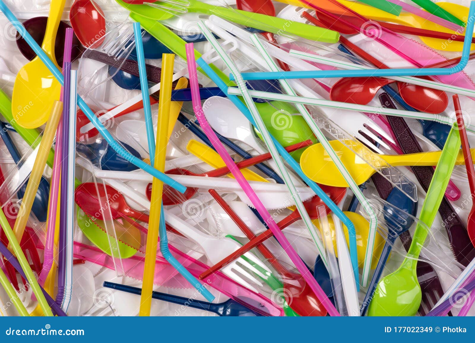 Disposable Single Use Plastic Objects Such As Bottles, Cups, Forks ...