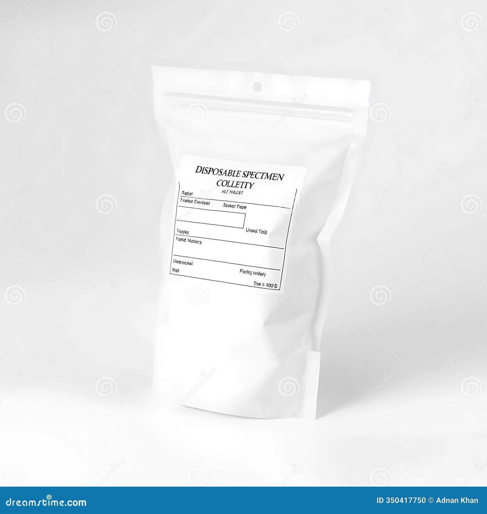 A Disposable Specimen Collection Bag with a Secure Seal Displayed on a ...