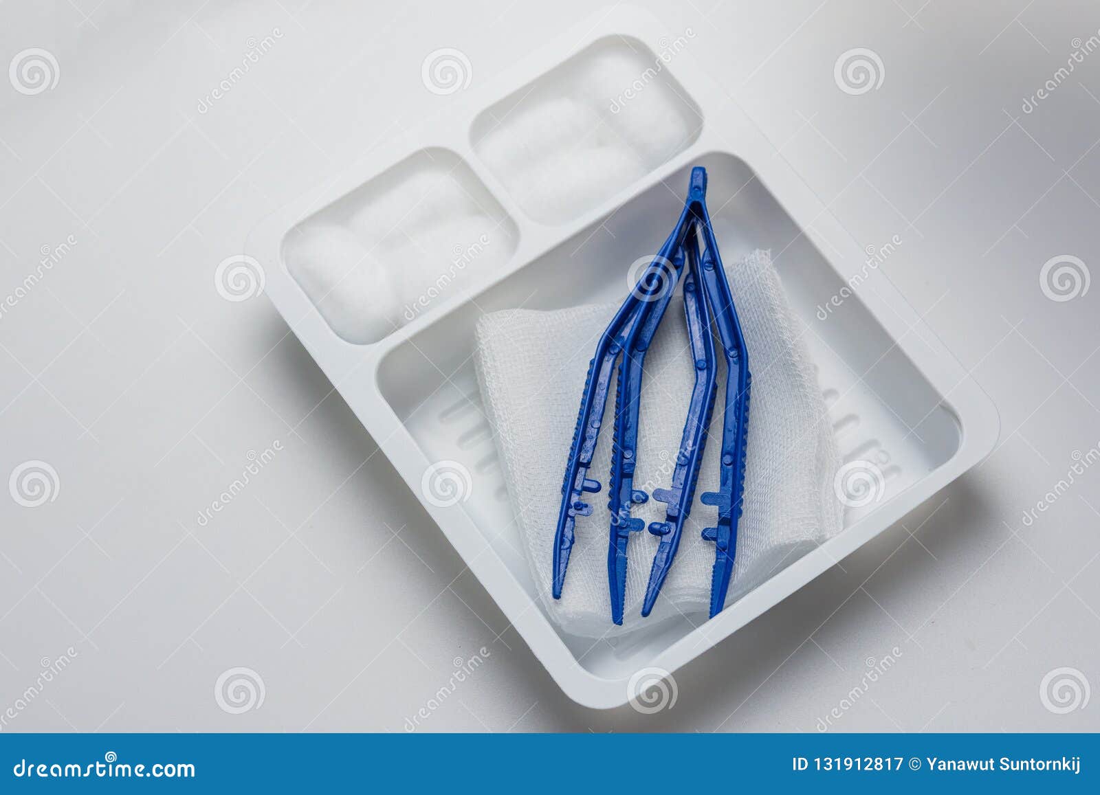Disposable Sterile Dressing Set on Table Stock Image - Image of ...