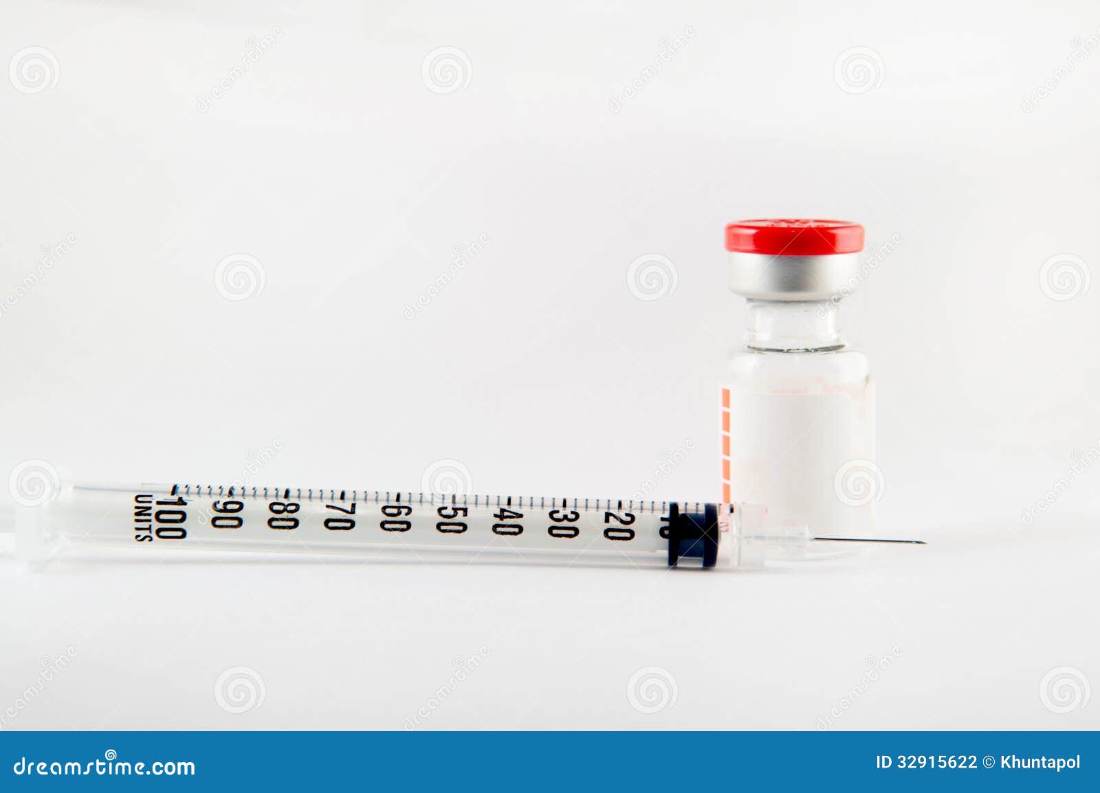 Disposable Syringe and Injection Vials Stock Photo - Image of purple ...