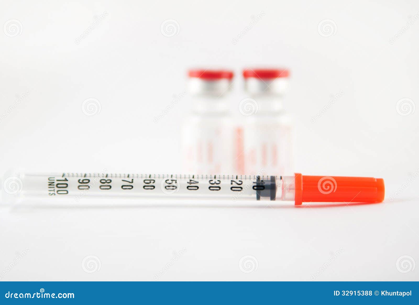 Disposable Syringe and Injection Vials Stock Photo - Image of ampules ...
