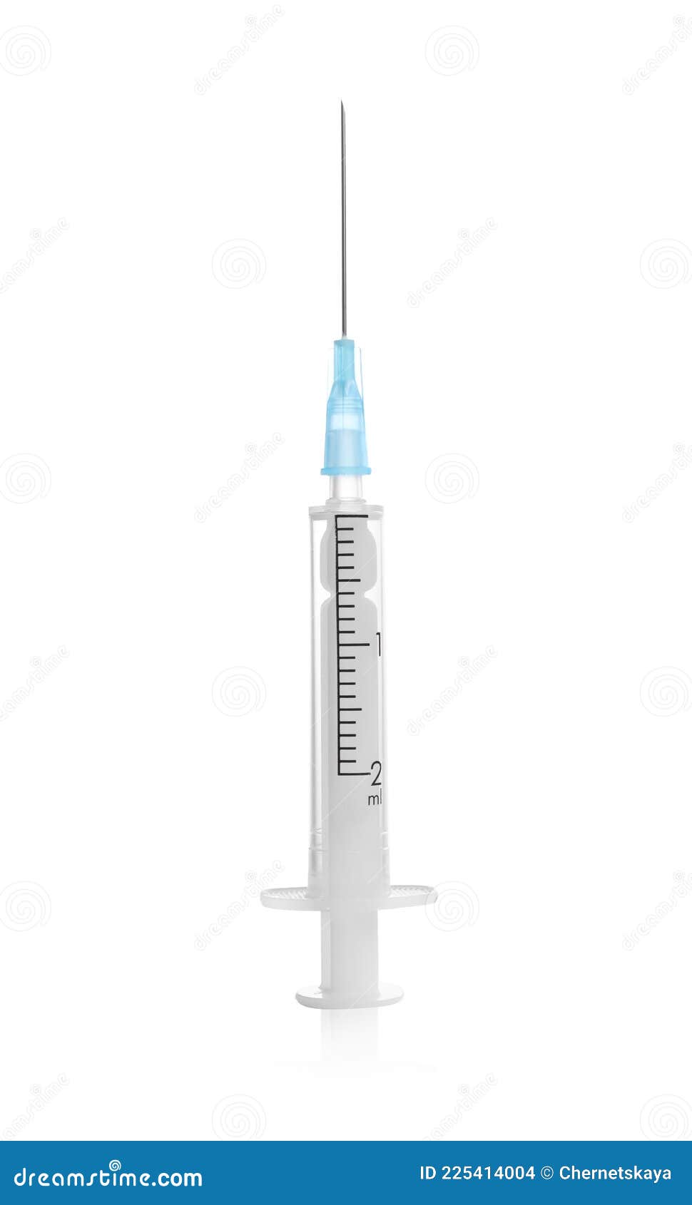 Disposable Syringe with Needle Isolated on White Stock Photo - Image of ...