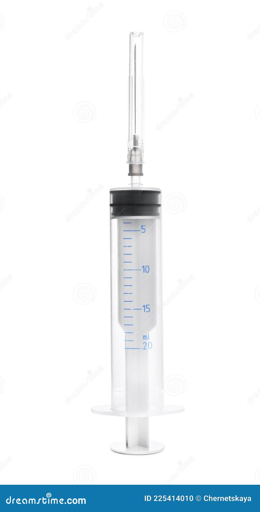 Disposable Syringe with Needle Isolated on White Stock Photo - Image of ...