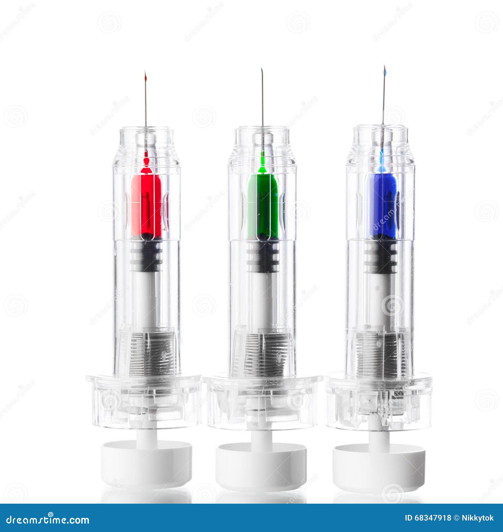 Disposable Syringes with Multicolored Vaccines Stock Photo - Image of ...