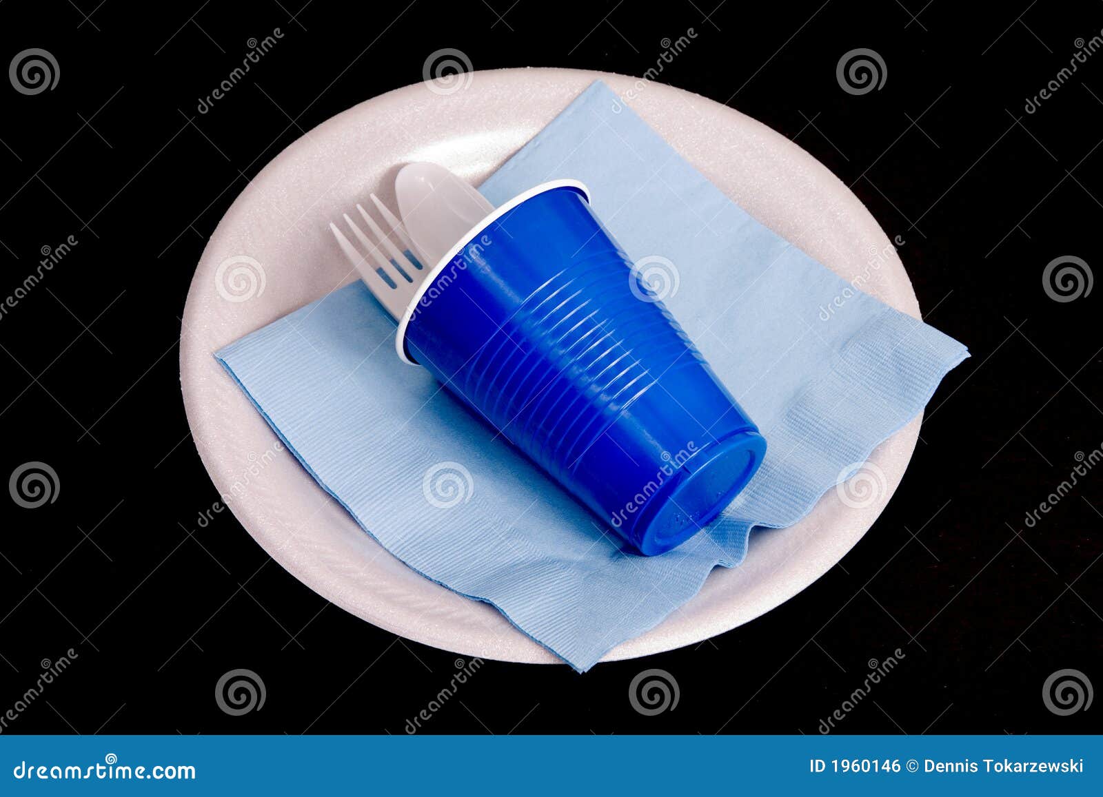 Disposable table setting stock photo. Image of plastic - 1960146