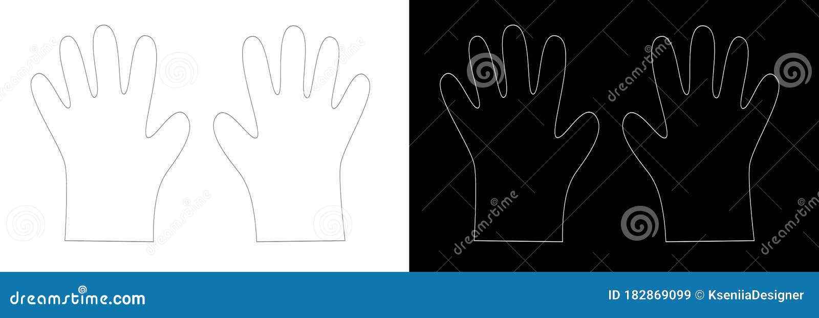 Disposable Vector Plastic or Nitrile Gloves Stock Vector - Illustration ...