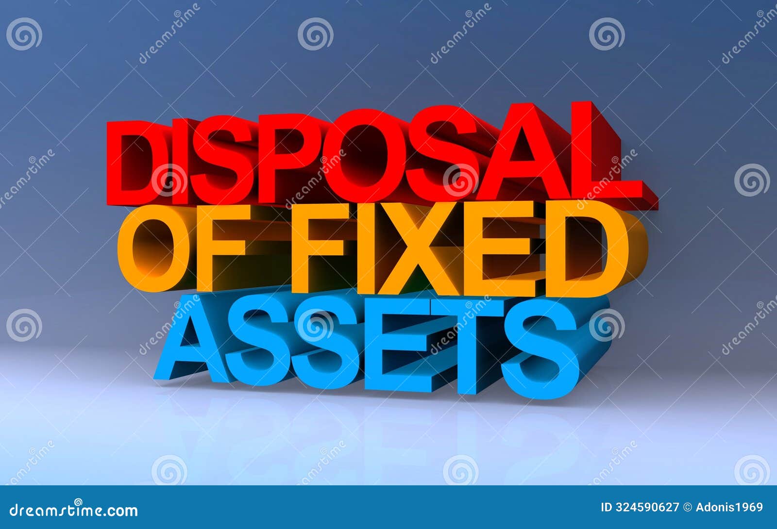Disposal Of Fixed Assets On Blue Stock Illustration Illustration Of