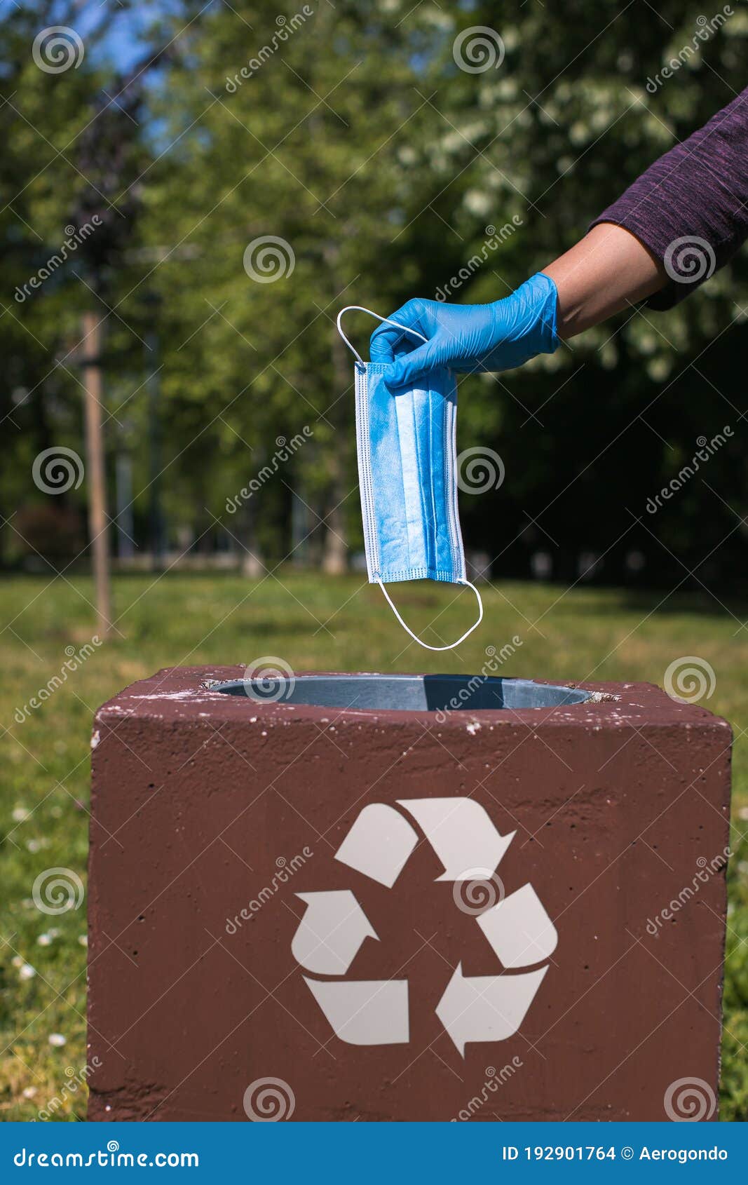 Disposal of Protective Mask for Recycling Stock Photo - Image of facial ...
