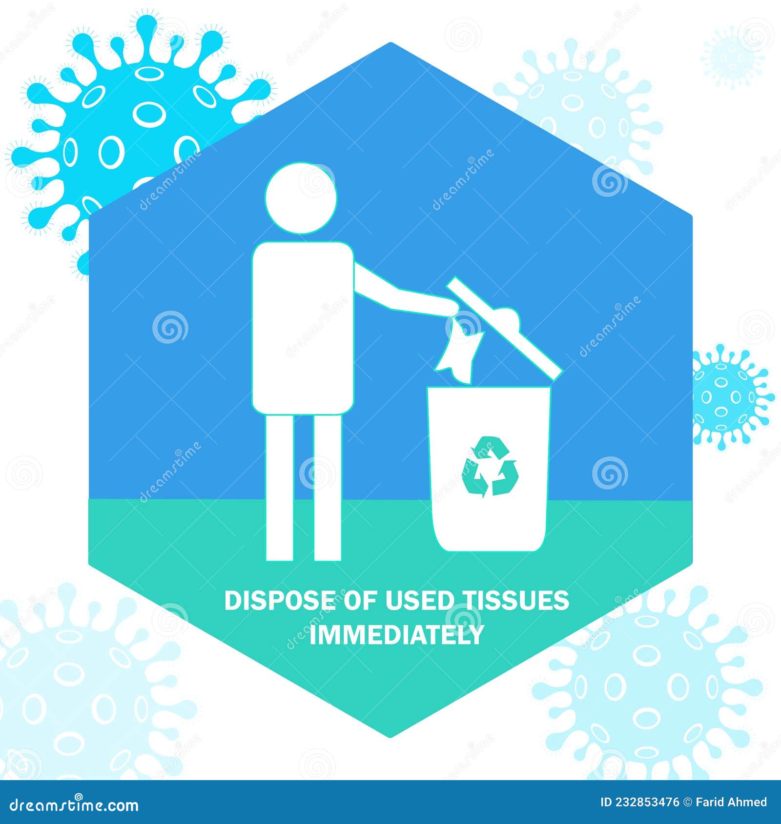 DISPOSE of USED TISSUES Immediately To Prevent Different Virus Stock ...